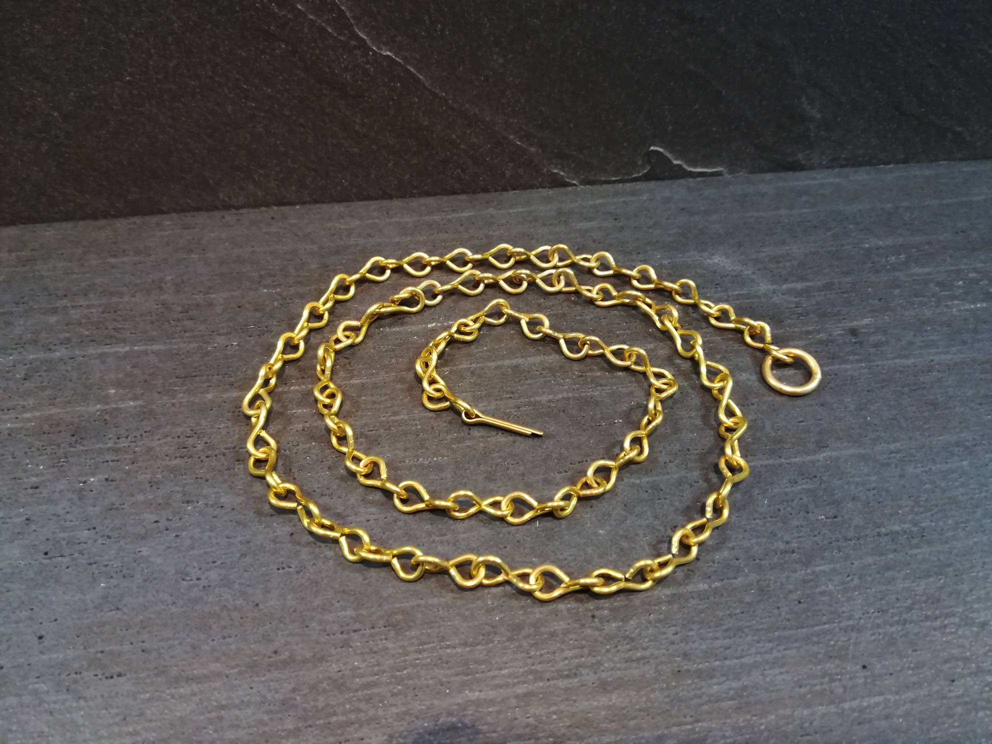 Kette mit Splint und Öse aus Messing | steinmetz-store.de