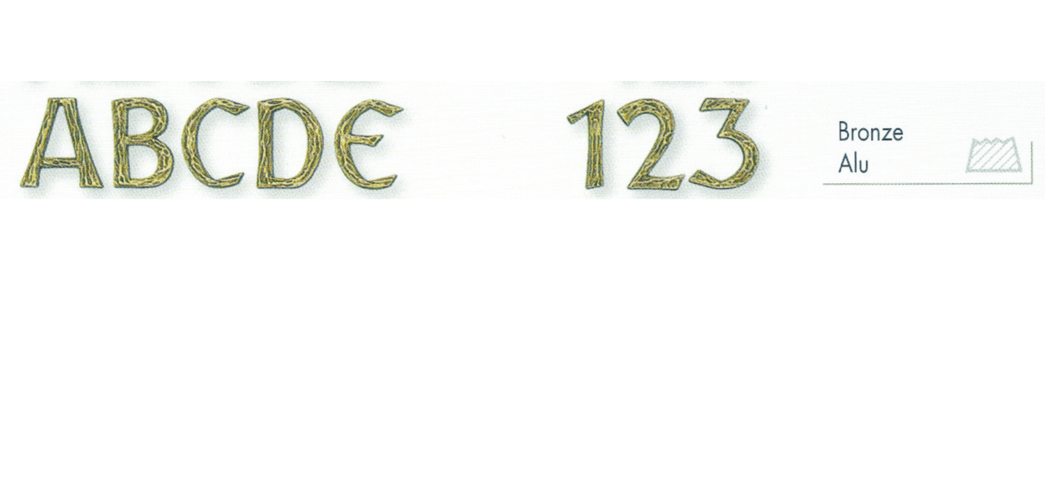 Einzelbuchstaben / Ziffern Schrift " Rosi " Bronze o. Aluminium ...